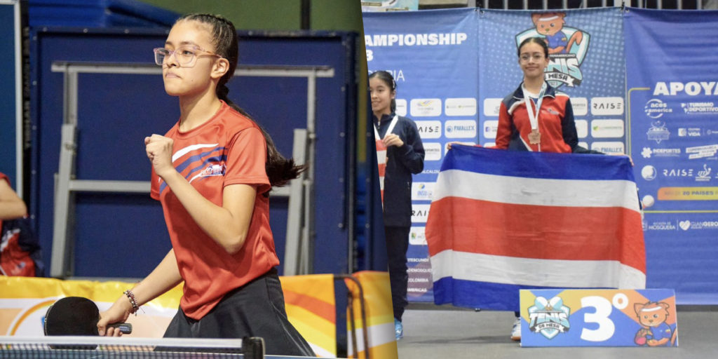 Joven tenismesista tica Amanda Jiménez gana medalla panamericana en ...