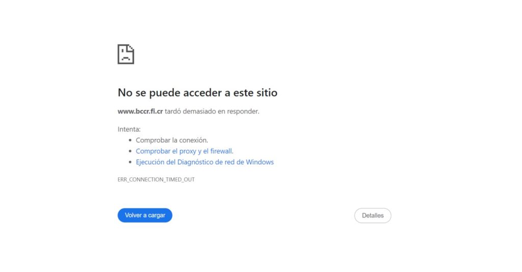 Páginas web de BCCR, Sugef, Supen, Sugese, Conasiff y Sugeval se ...