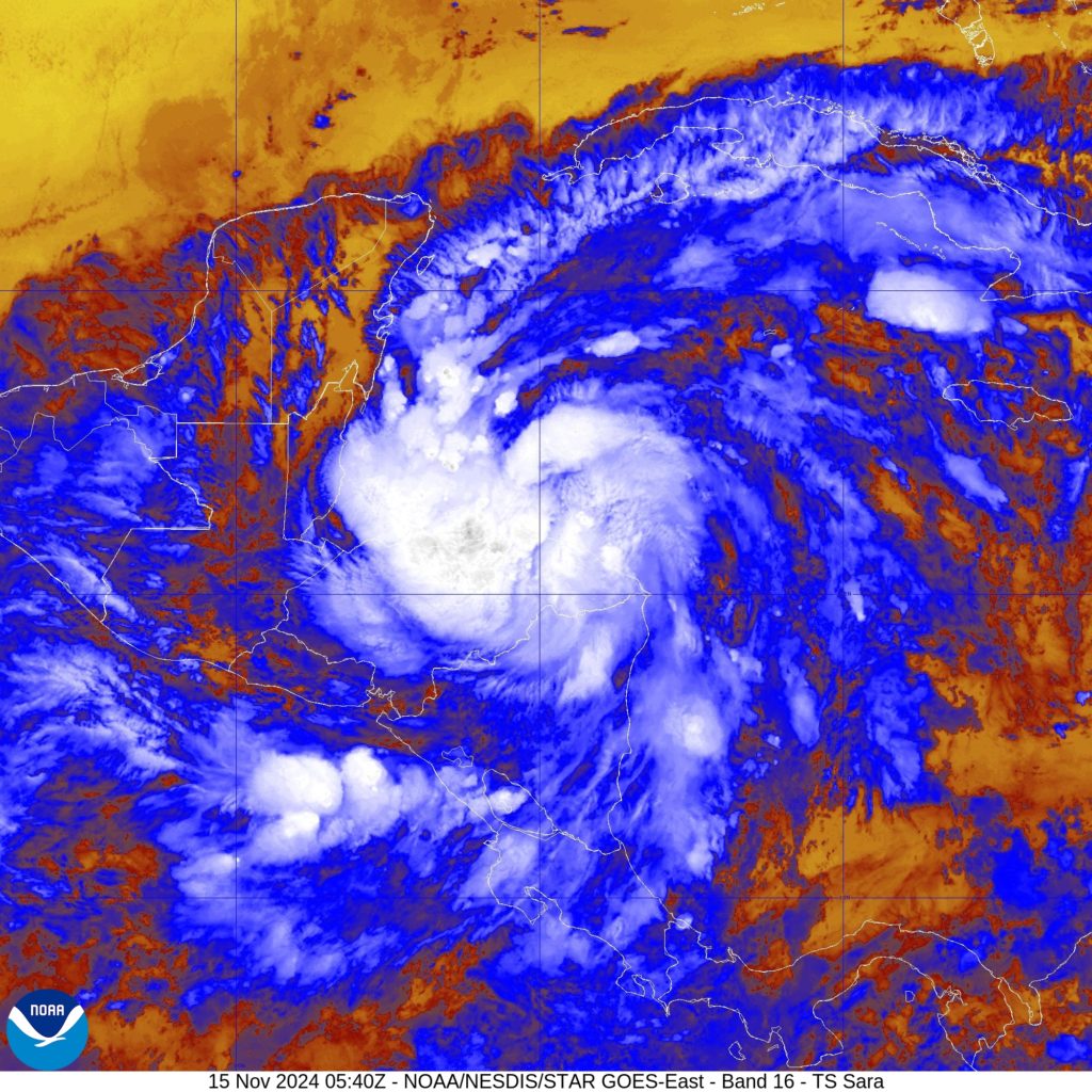 Tormenta Tropical Sara toca tierra en el norte de Honduras y amenaza ...